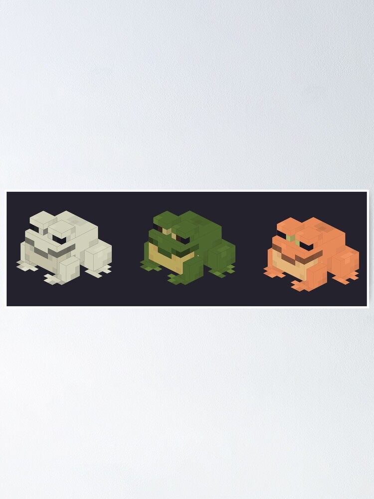 "Minecraft Frogs" Poster for Sale by Charloote | Redbubble