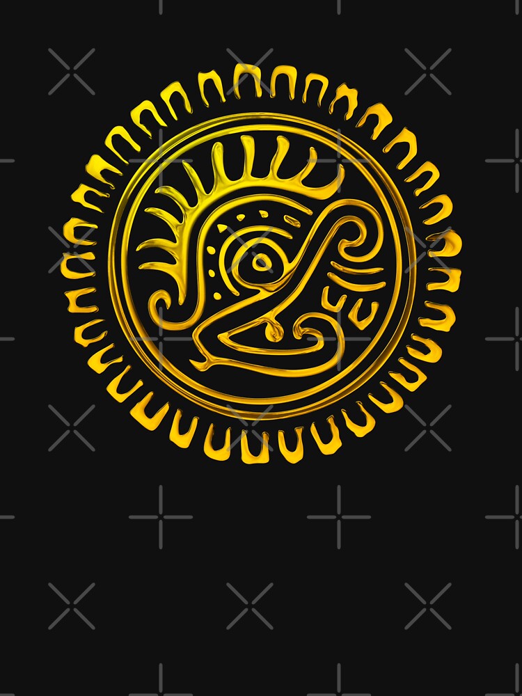 "Gold Aztec Eagle Sun Disc Cuauhtli" T-shirt for Sale by kernowerno ...