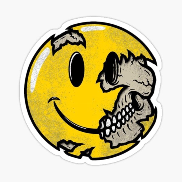 "SMILE SKULL" Sticker for Sale by Lilithspace | Redbubble