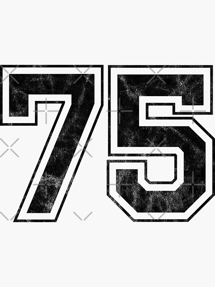 "Number 75" Sticker for Sale by PaulSDesign | Redbubble
