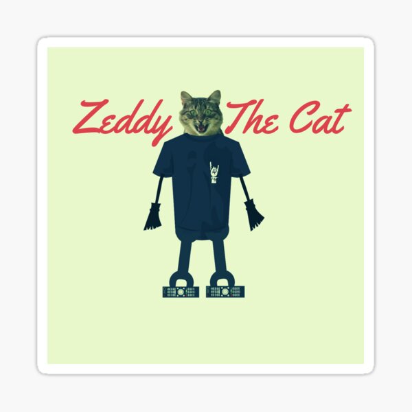 "Retro look "Zeddy" The Cat punk strange art" Sticker by catsrdabosses ...
