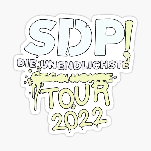"Stonedeafproduction SDP TOUR 2022" Sticker by mondigo | Redbubble