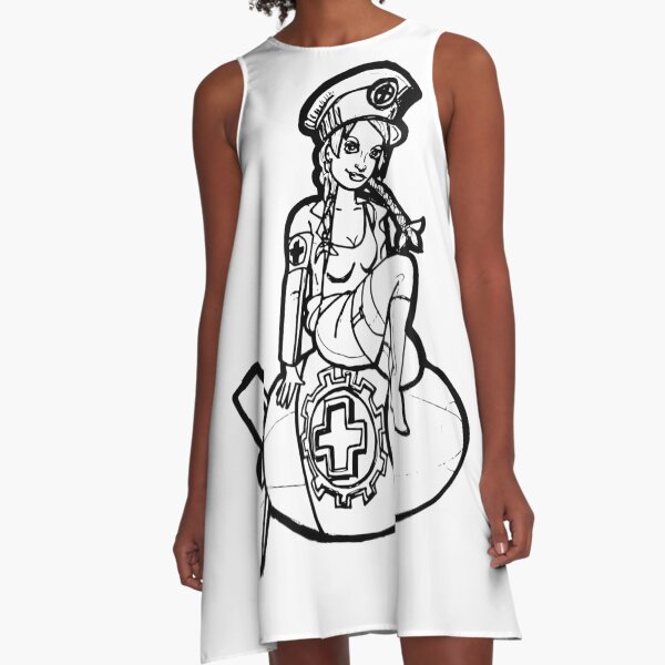 "Riding a bomb- Pin up girl for the 21st Century " A-Line Dress for ...