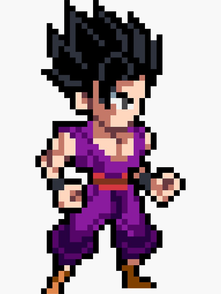 "Gohan Super Hero Outfit HQ Pixel Edition" Sticker for Sale by ...