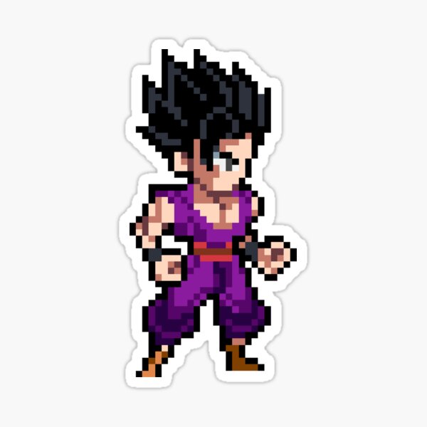 "Gohan Super Hero Outfit HQ Pixel Edition" Sticker for Sale by ...