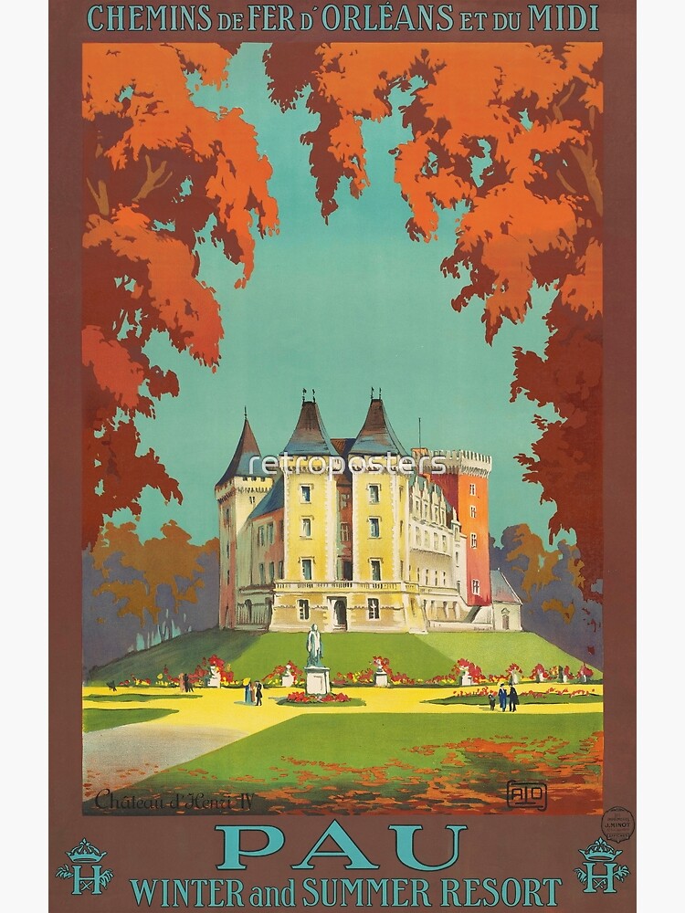 "PAU FRANCE Winter and Summer Resort Chateau D' Henri Vintage Tourism ...