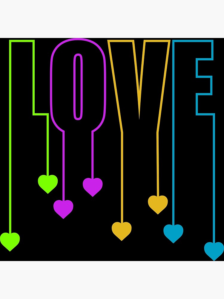 Póster «Letras de amor - Diseño con letras de amor en diferentes ...