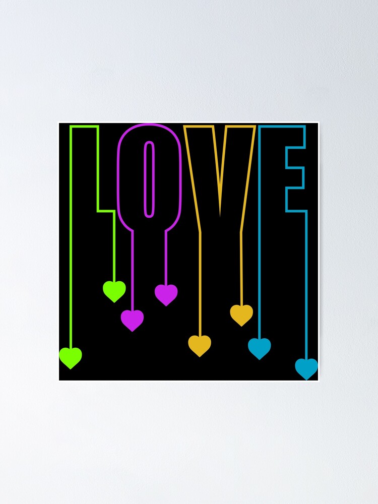Póster «Letras de amor - Diseño con letras de amor en diferentes ...