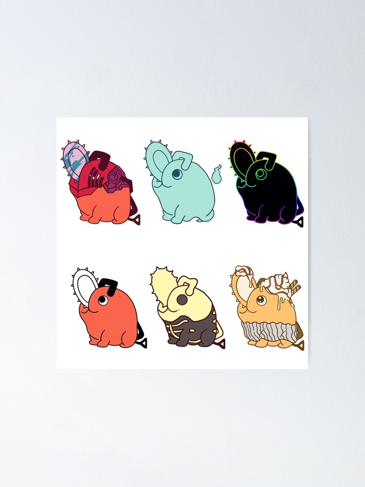 "Lovely pochita ( cute sticker pack) vol 2" Poster for Sale by ...