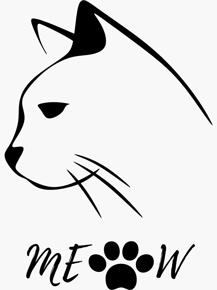 "Simple Cat Design" Sticker for Sale by mfpictures | Redbubble