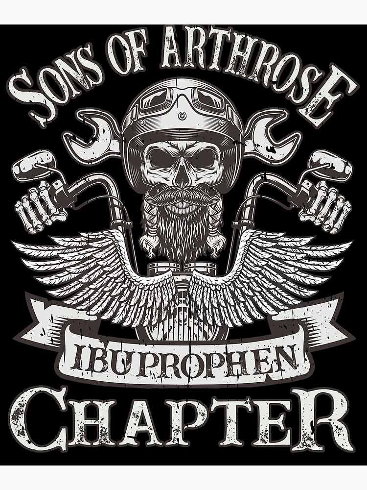 "Bikers - Sons of Osteoarthritis - Kutte Motorbike" Poster for Sale by ...