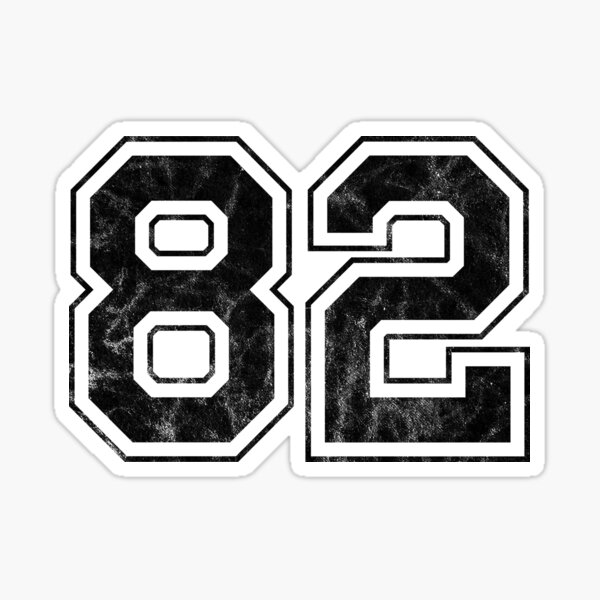 "Number 82" Sticker for Sale by PaulSDesign | Redbubble