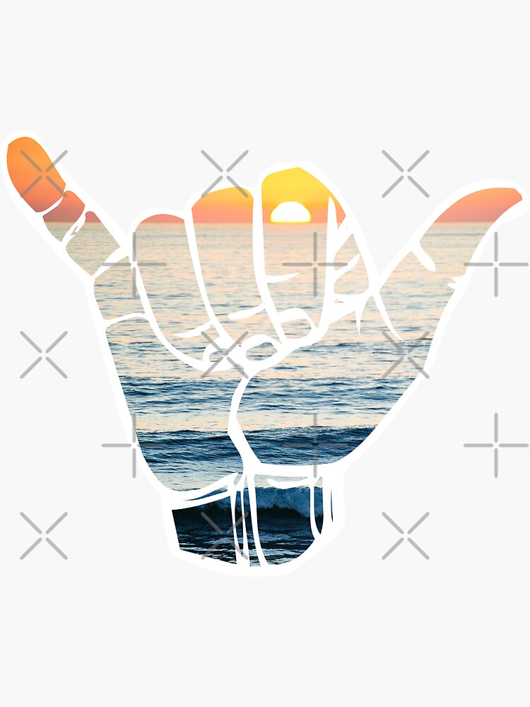 "Shaka" Sticker for Sale by MadEDesigns | Redbubble