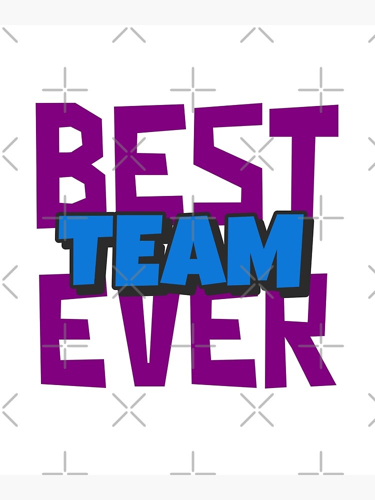 "Best Team Ever Design Purple and Blue Team Colors" Art Print for Sale ...