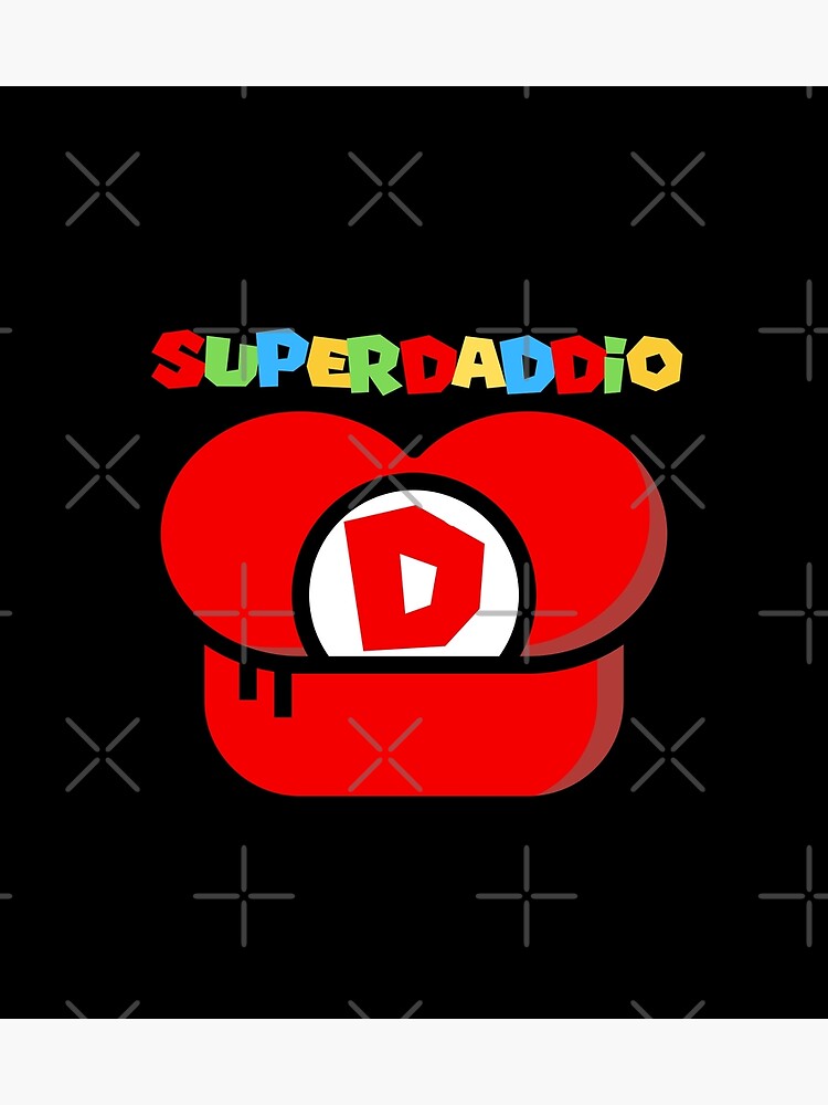 "SUPER DADDY - SUPERDADDIO - Funny Fathers Day Gift, Novelty Mario Game ...