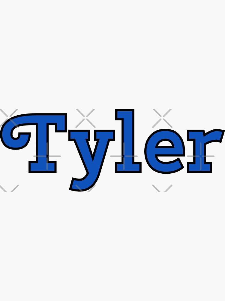 "Tyler Name Gray Color" Sticker for Sale by philevera | Redbubble
