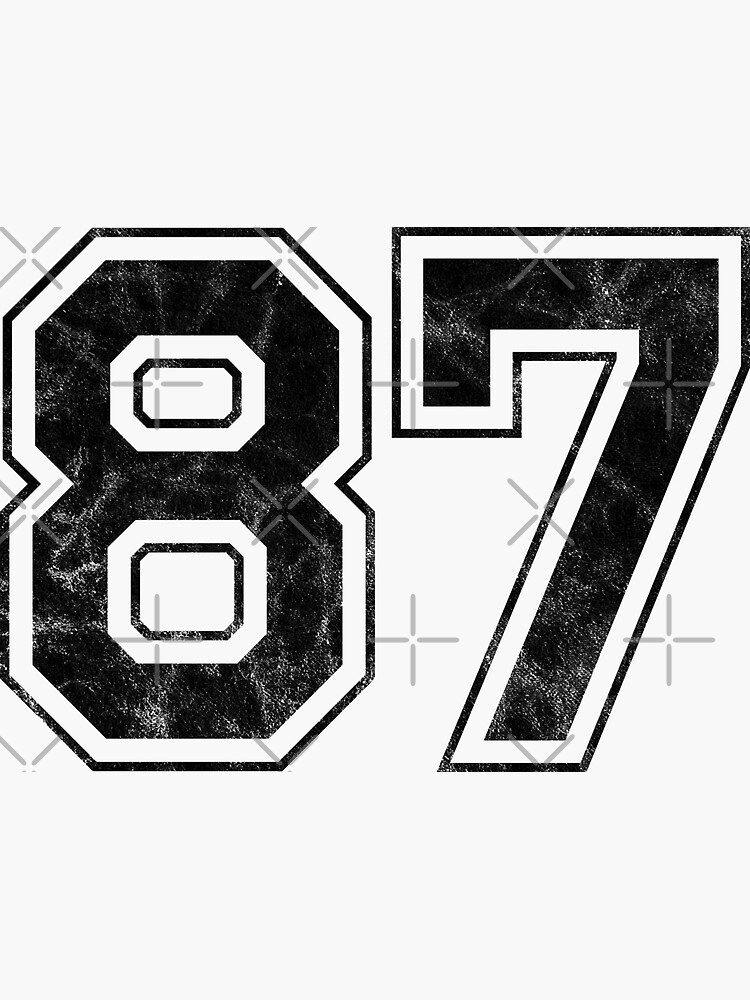"Number 87" Sticker for Sale by PaulSDesign | Redbubble