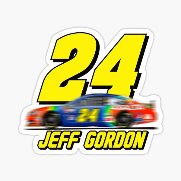 "Jeff Gordon Nascar Champion number 24" Sticker for Sale by heatshop ...