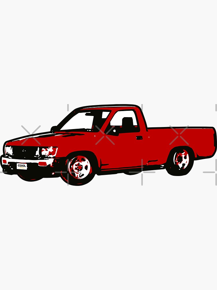 "Red 90s T Truck" Sticker for Sale by CoolRide | Redbubble