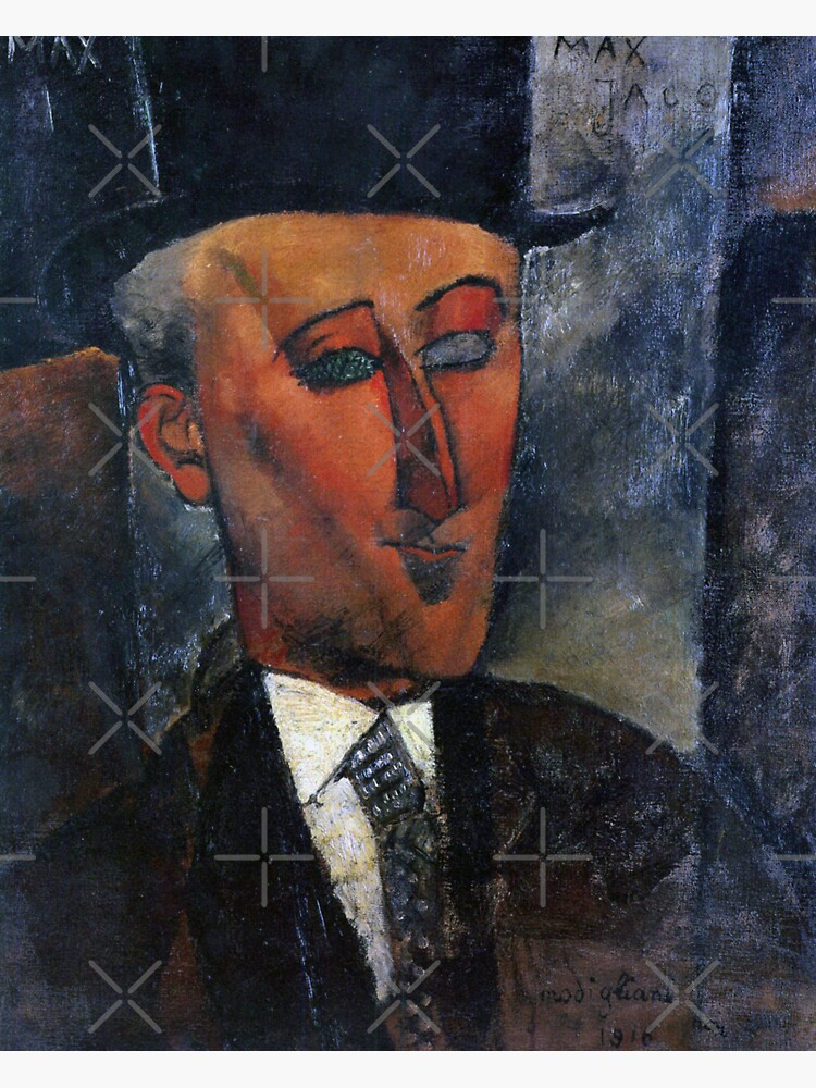 "Max Jacob by Modigliani. Modern art portrait Max Jacob a French poet ...