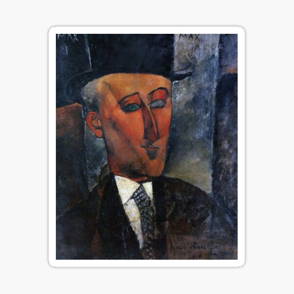 "Max Jacob by Modigliani. Modern art portrait Max Jacob a French poet ...