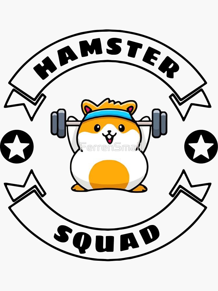 "Hamster Squad Fitness Team" Sticker for Sale by FerrenSmall | Redbubble
