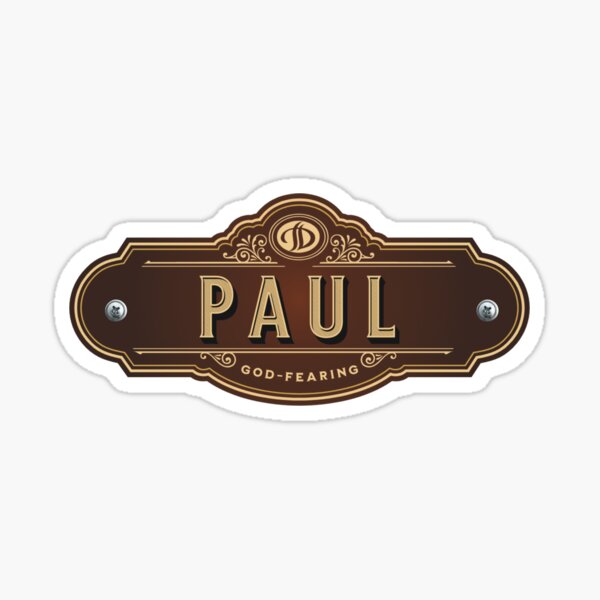 "Paul" Sticker for Sale by YeshuaCreations | Redbubble