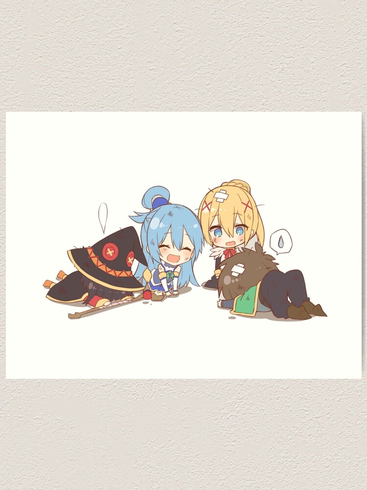 "Konosuba Aqua - All Characters Chibi" Art Print for Sale by ...