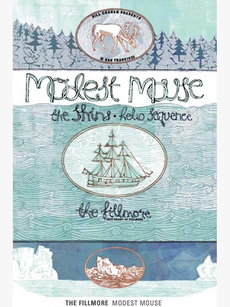 "Modest Mouse Illustration Poster Art" Sticker for Sale by ...