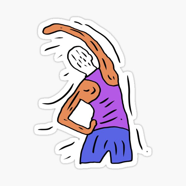 "a person stretching" Sticker for Sale by crazyhome | Redbubble
