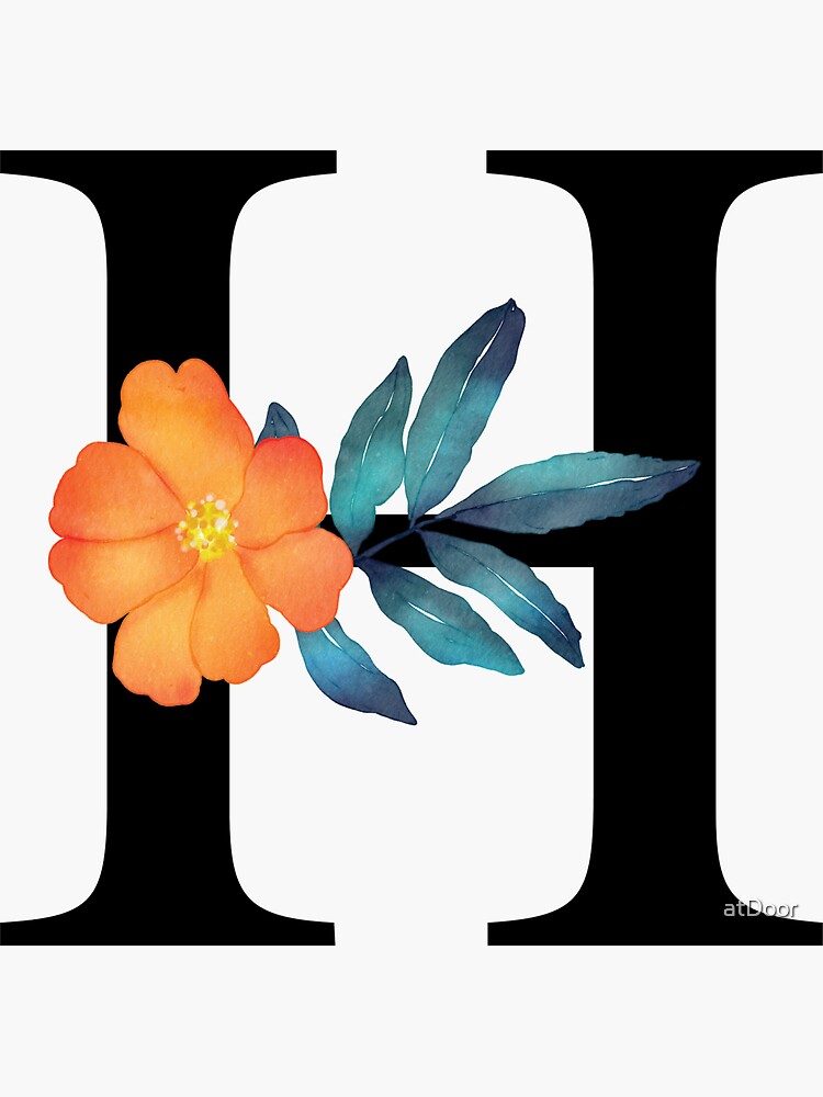 "Graffiti letter H flora art " Sticker for Sale by atDoor | Redbubble