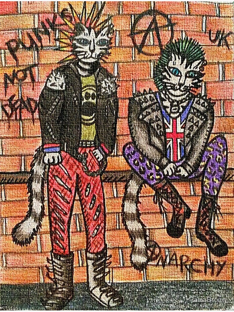 "Punk Rock Cats" Art Print for Sale by PaniaBrown | Redbubble