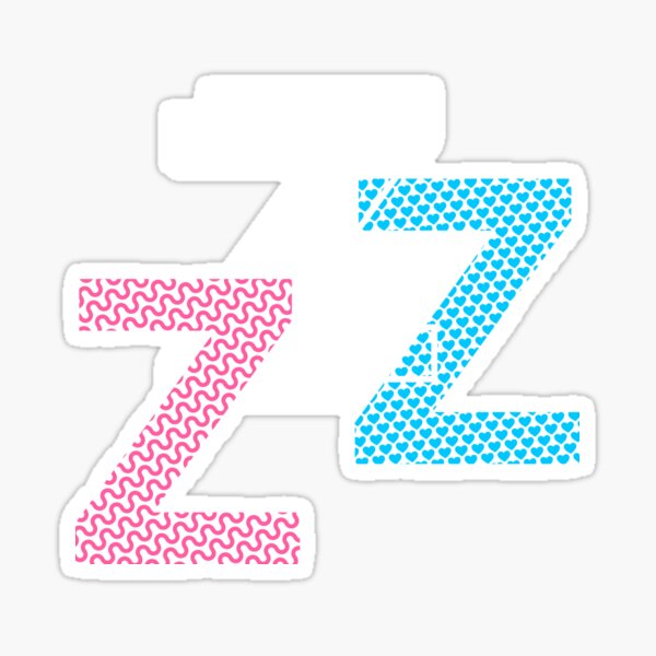 "Letter design "Z"" Sticker by FreakOutShirts | Redbubble