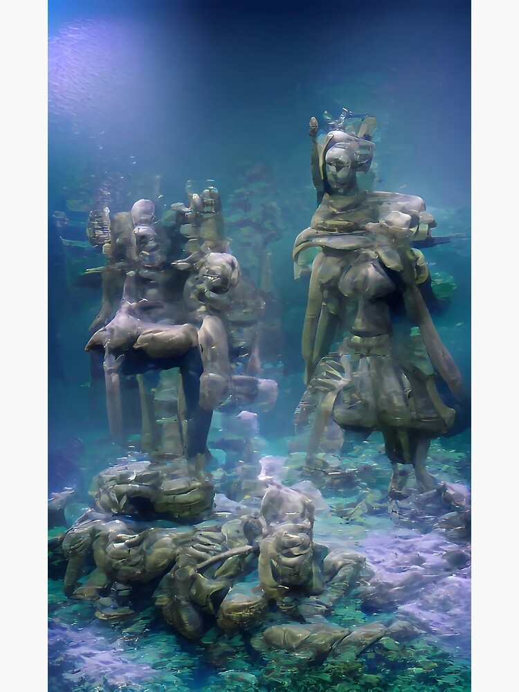 "The Sunken Statues" Poster for Sale by Visual-Fantasy | Redbubble