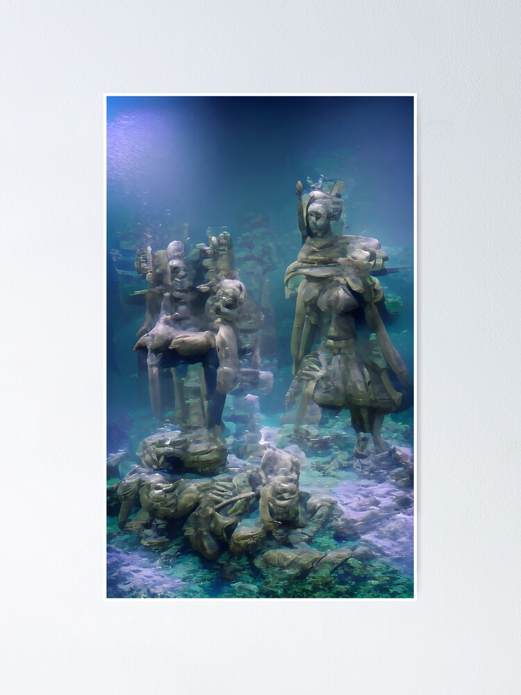 "The Sunken Statues" Poster for Sale by Visual-Fantasy | Redbubble