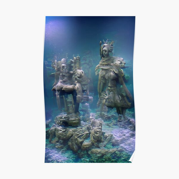 "The Sunken Statues" Poster for Sale by Visual-Fantasy | Redbubble