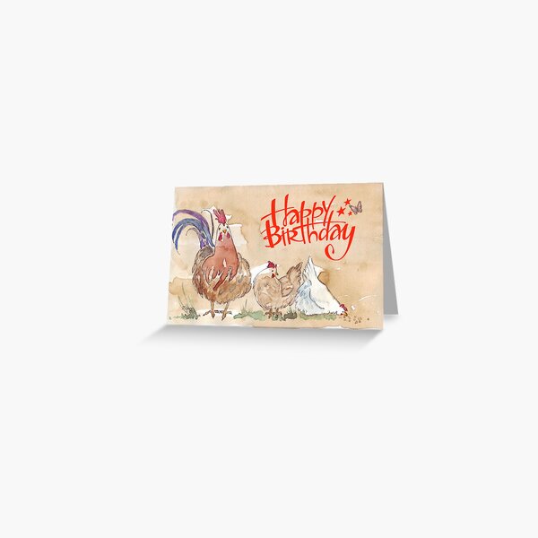 "Happy birthday to a Chook-lover!" Greeting Card by MareeClarkson ...