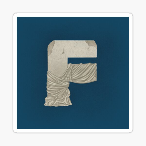 "Letter F | Roman Statue (200 AD)" Sticker for Sale by paultwa | Redbubble