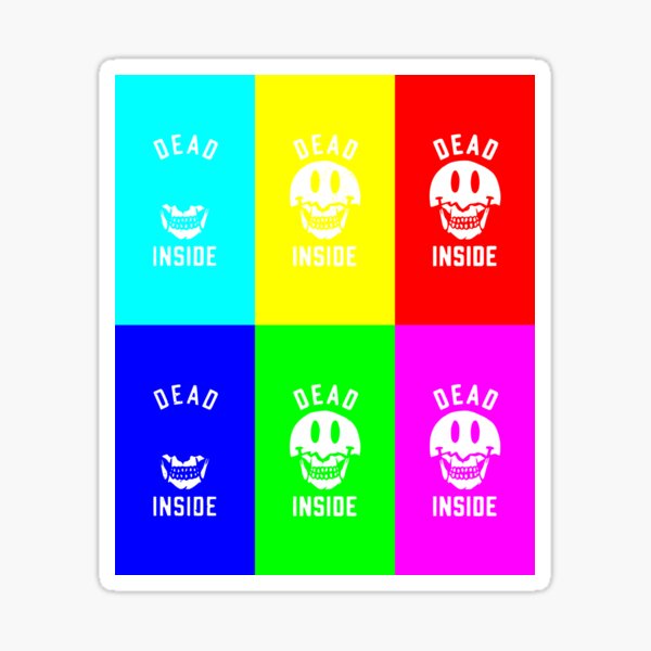 "Dead Inside" Sticker for Sale by Shining321 | Redbubble