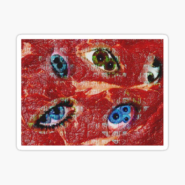 "Weirdcore Meat Eyes" Sticker for Sale by asenath-w | Redbubble