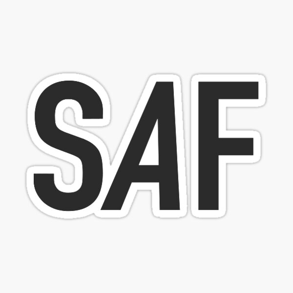 "SAF - ' Strong and Fit'" Sticker for Sale by SAFitness22 | Redbubble