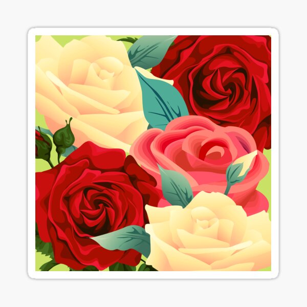 "Rose Background" Sticker for Sale by samantha1993 | Redbubble