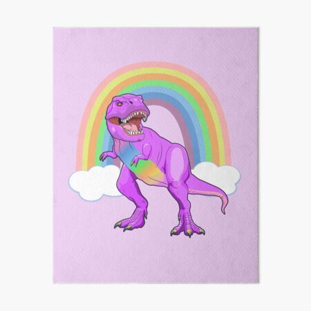 "Pride T Rex Dinosaur LGBTQ Ally Rainbow" Art Board Print for Sale by ...