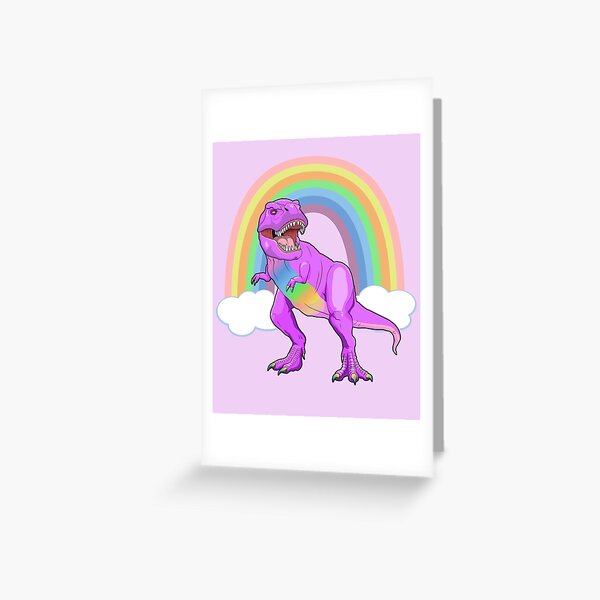 "Pride T Rex Dinosaur LGBTQ Ally Rainbow" Greeting Card by MindfulMeta ...