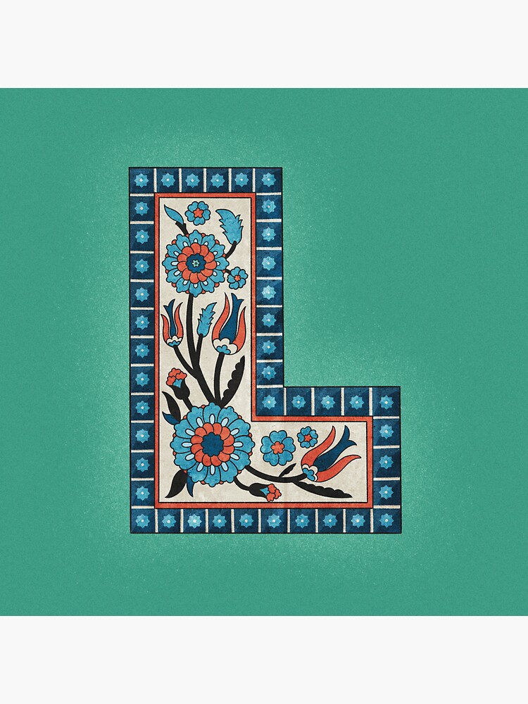 "Letter L | Turkish Tiles (1580)" Sticker for Sale by paultwa | Redbubble