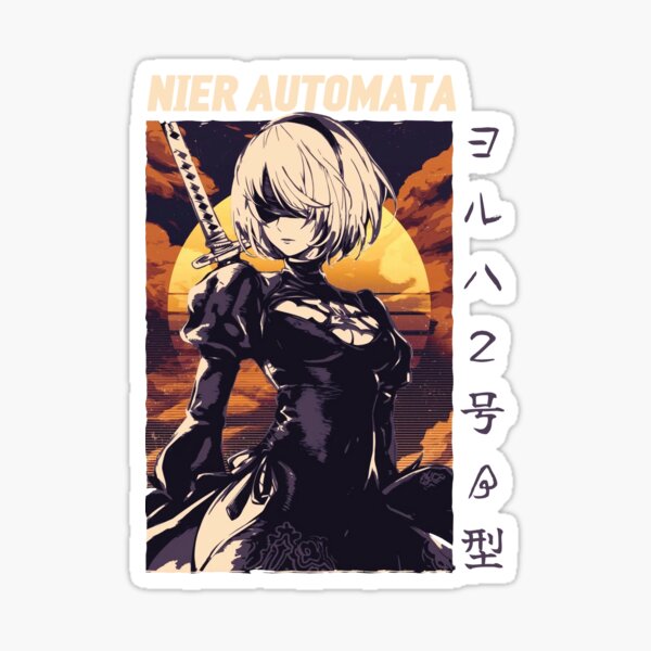 "NieR Automata 2B" Sticker for Sale by excusememood | Redbubble