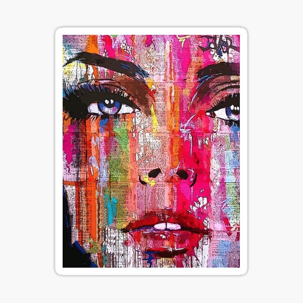 "Graffiti Girl 1" Sticker for Sale by BArtHouse | Redbubble