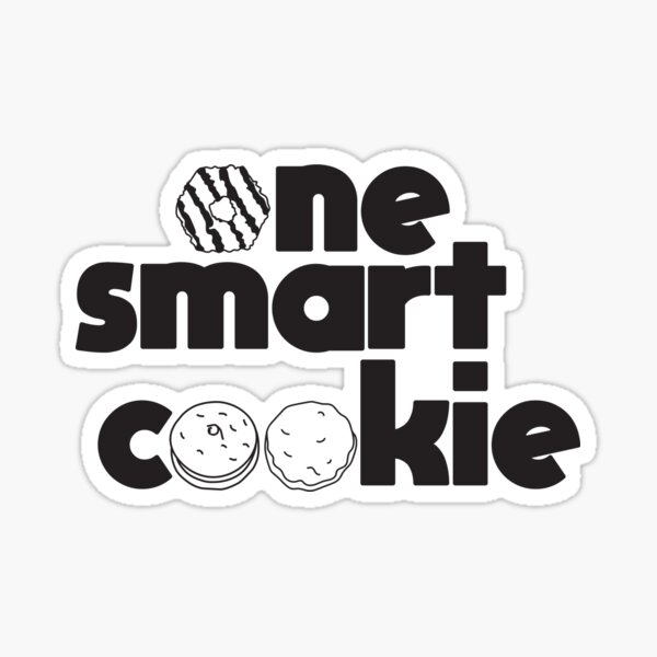 "One Smart Cookie" Sticker for Sale by happygotype2 | Redbubble