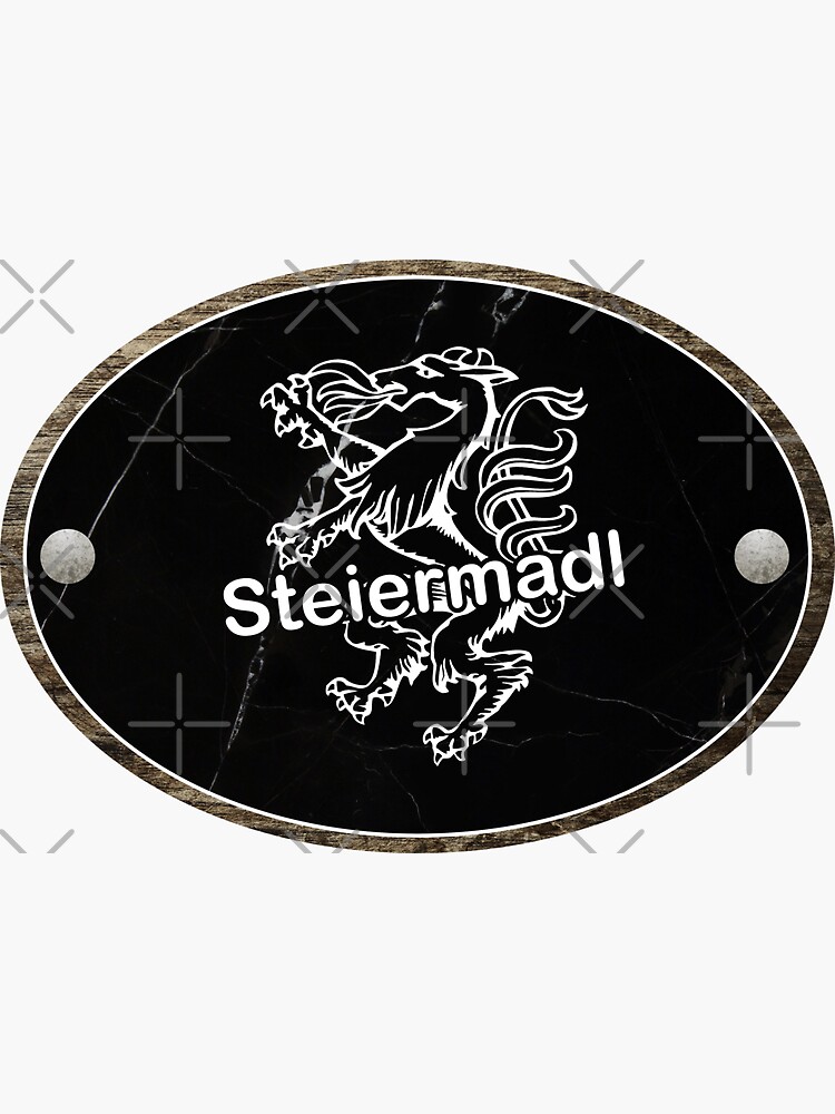 "Styria - Steira Madl Coat of Arms Panther | Austrian dialect" Sticker ...