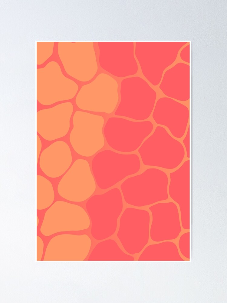 Poster « Motif dégradé orange clair et rouge clair - Design dégradé ...